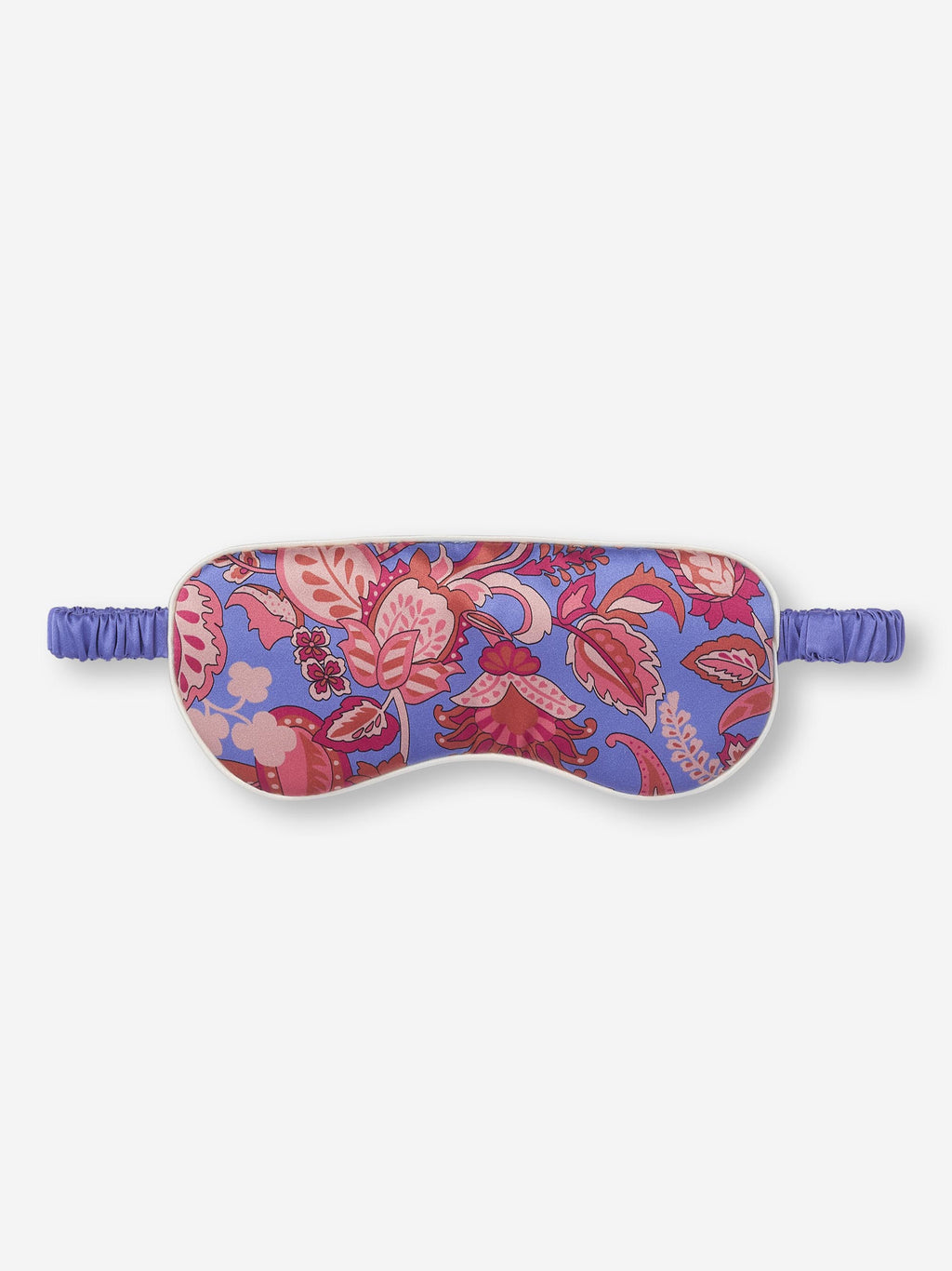 Eye Mask Silk Satin Amethyst Jungle Paisley Pattern