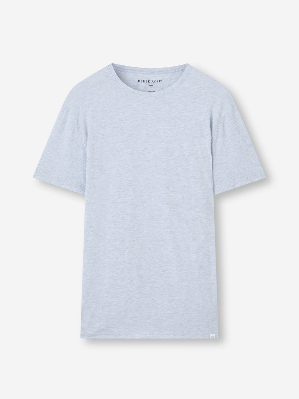 Men's T-Shirt Ethan Micro Modal Stretch Light Blue Marl | Derek Rose