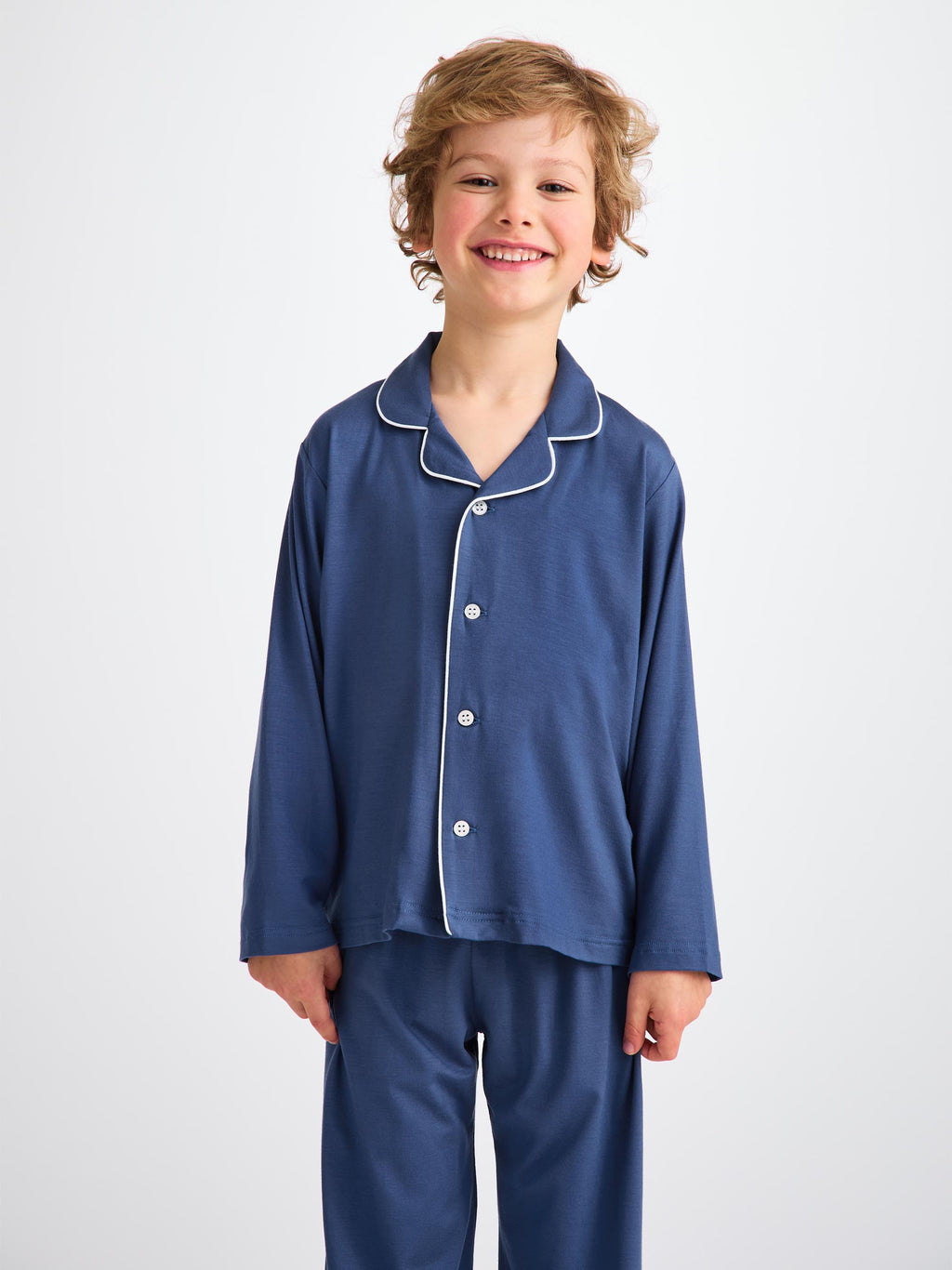 Kids' Pyjamas Basel Micro Modal Stretch Sapphire