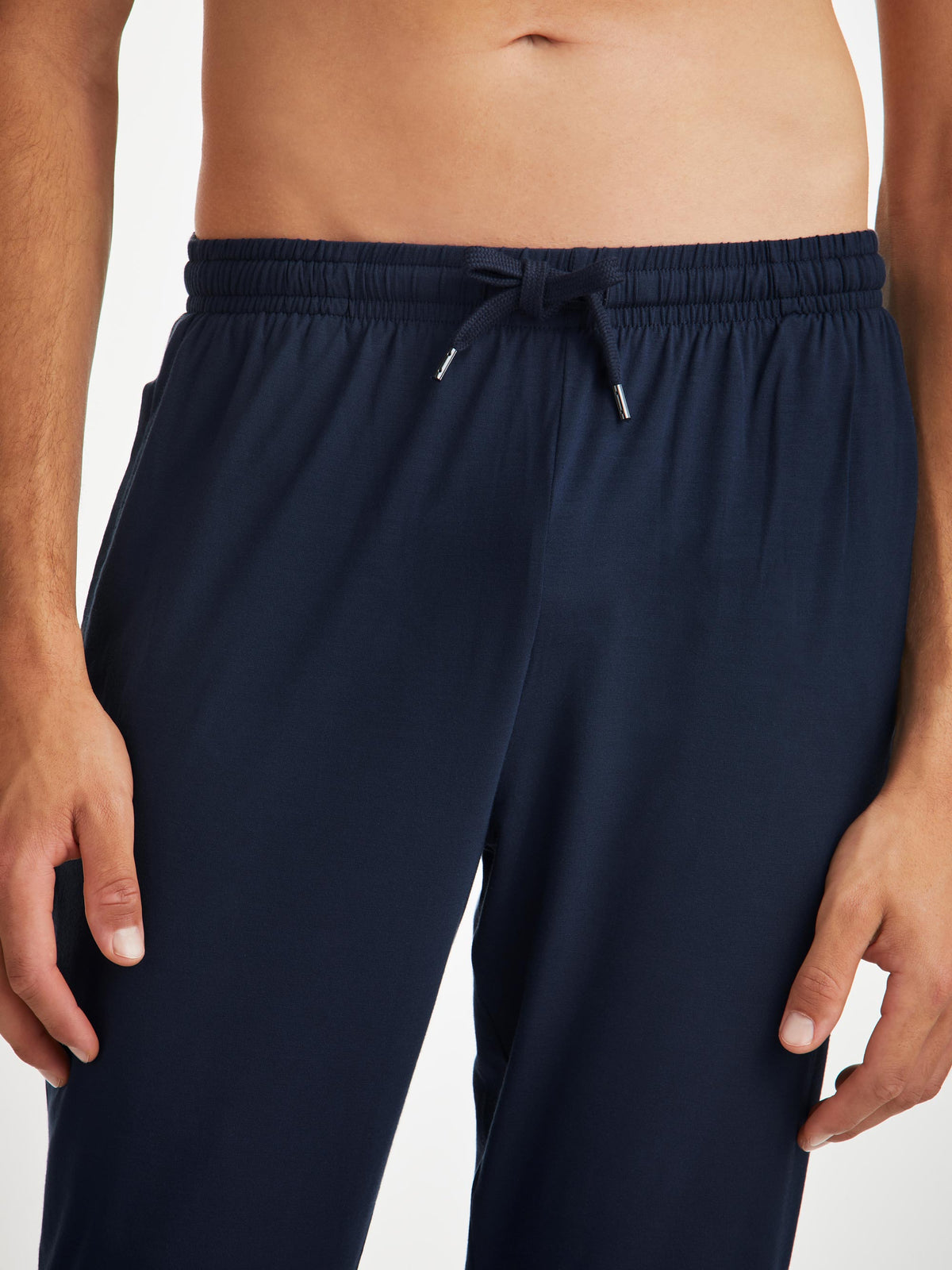 Men's Navy Jersey Micro Modal Track Pants | Derek Rose