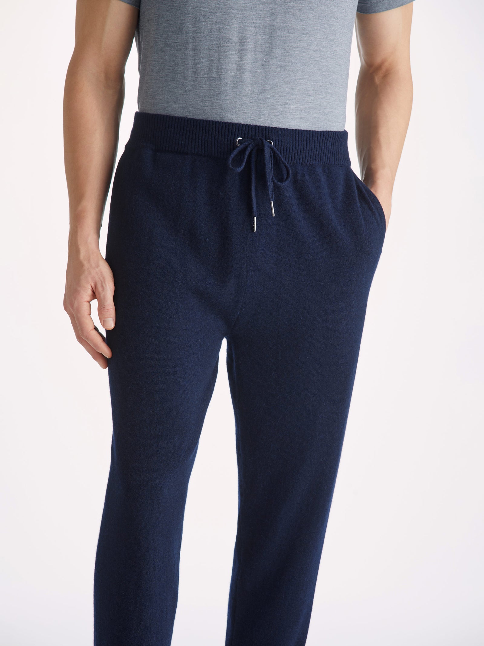 Finley Cashmere Navy Men's Track Pants | Derek Rose
