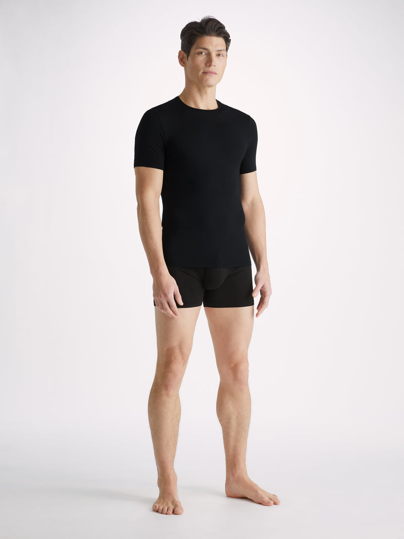 Men's Underwear T-Shirt Alex Micro Modal Black | Derek Rose