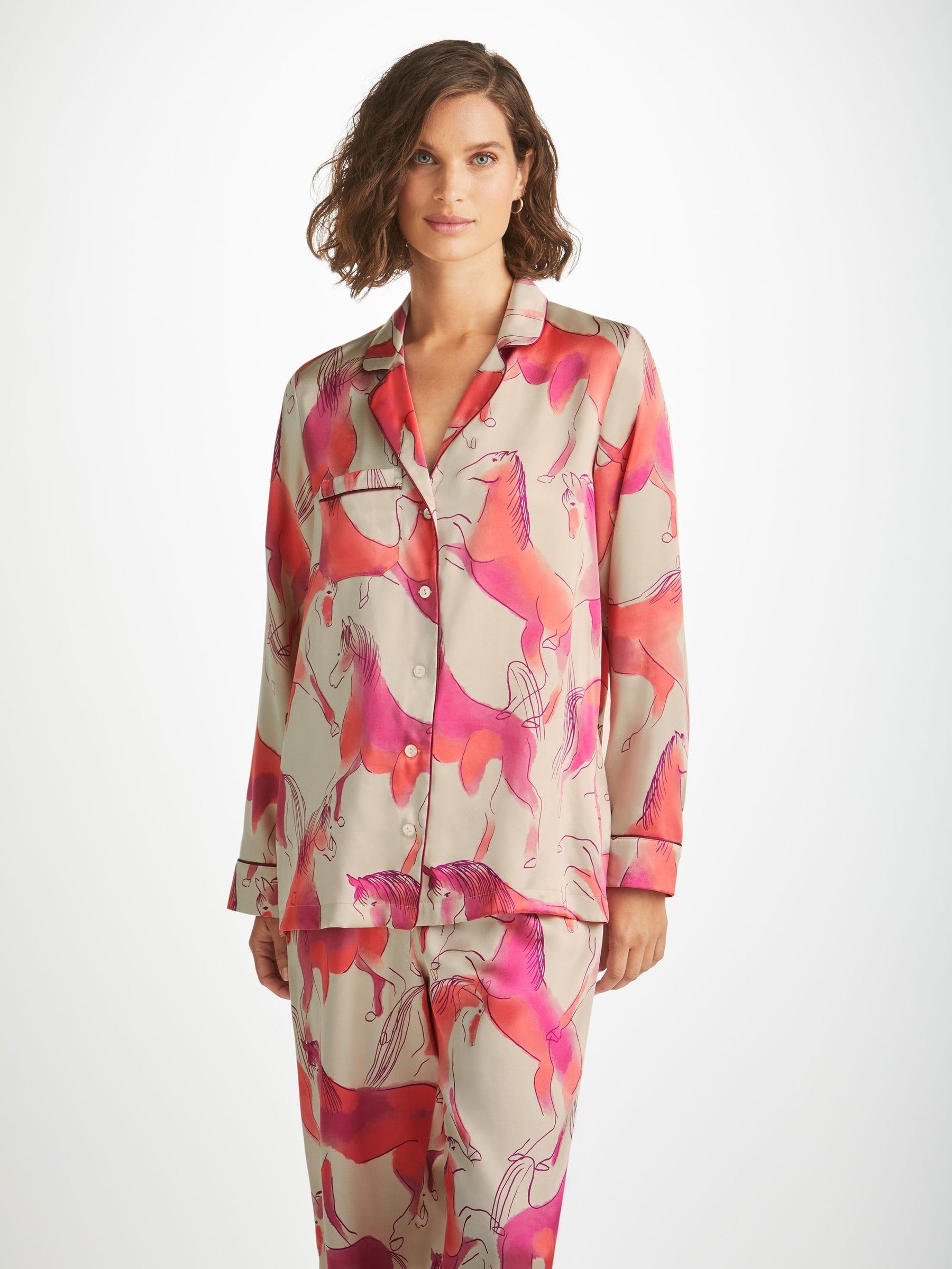 Luxury Women's Silk Pajamas | Ladies Silk Satin PJs | Derek Rose