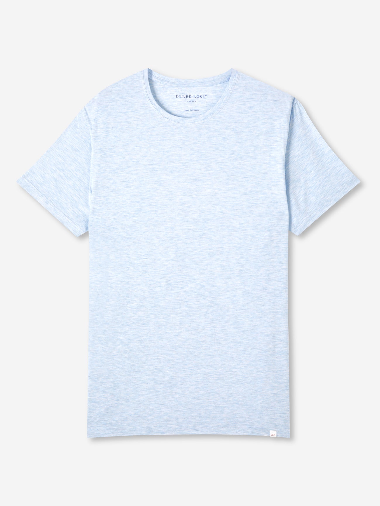 Men's T-Shirt Ethan Micro Modal Stretch Light Blue Marl | Derek Rose