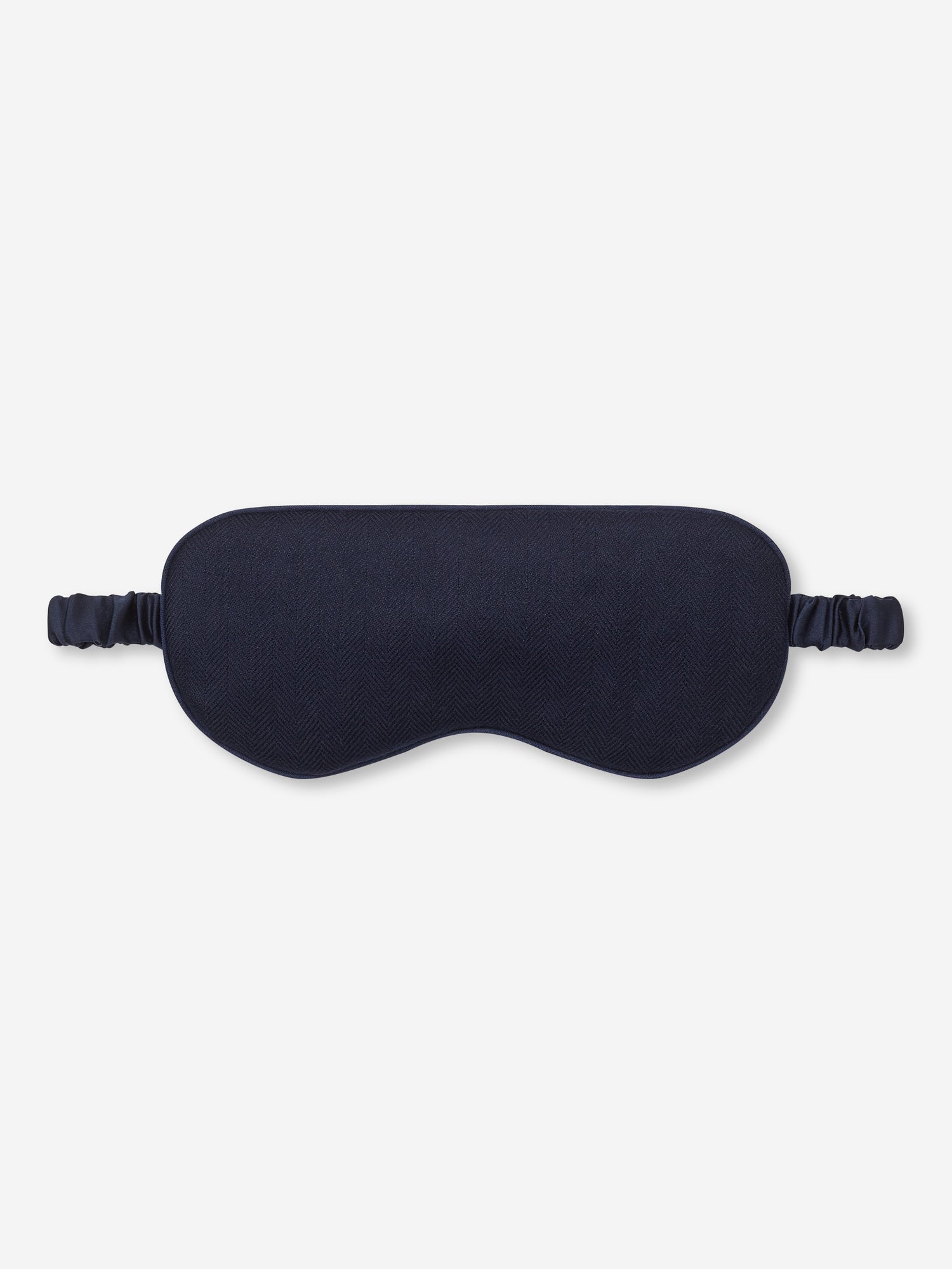 Navy Pure Cashmere Herringbone Eye Mask | Derek Rose