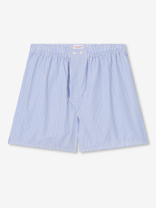 Mens Classic BS 555 Cotton Stripe Blue | Derek Rose