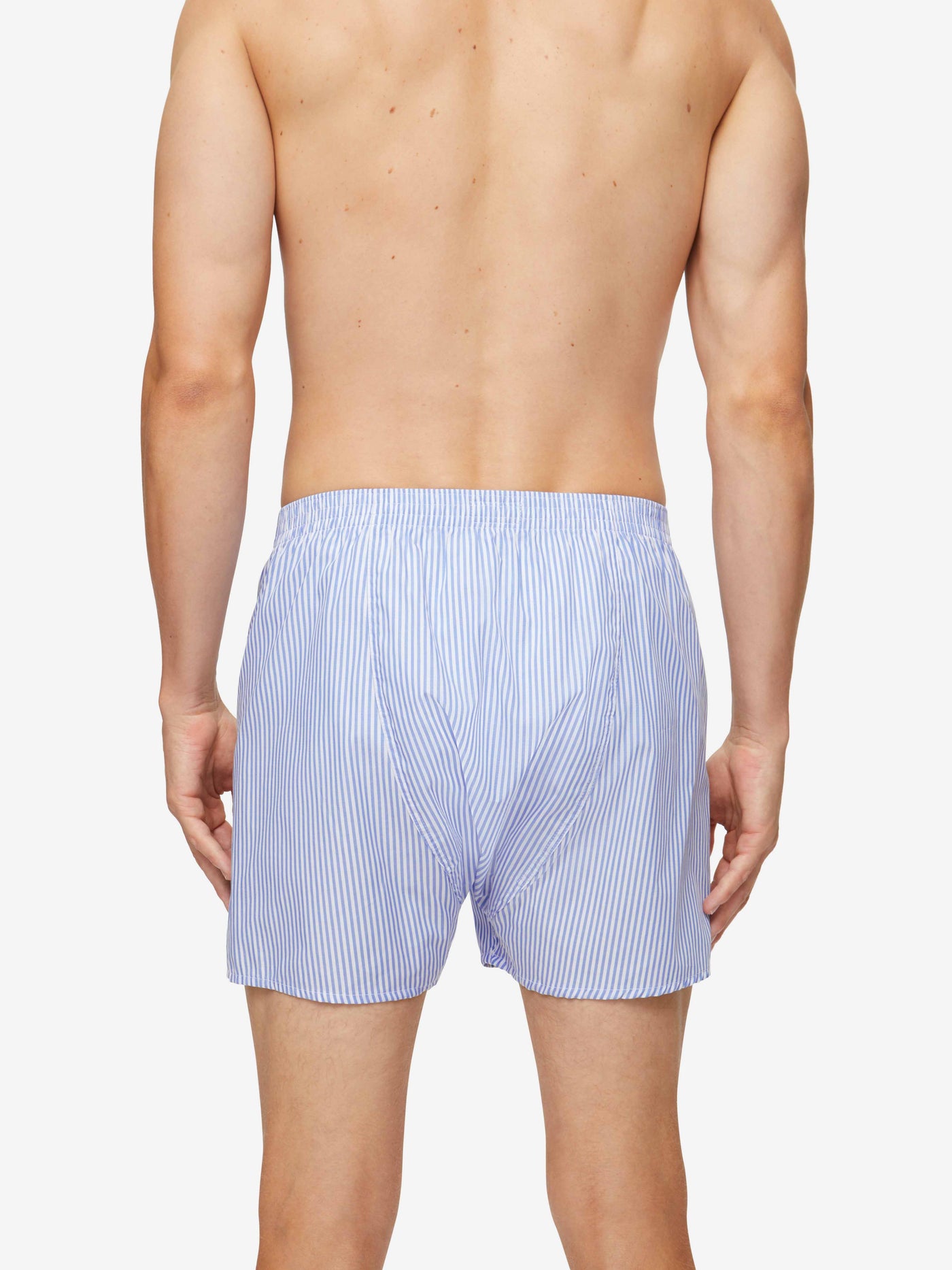 Mens Classic BS 555 Cotton Stripe Blue | Derek Rose