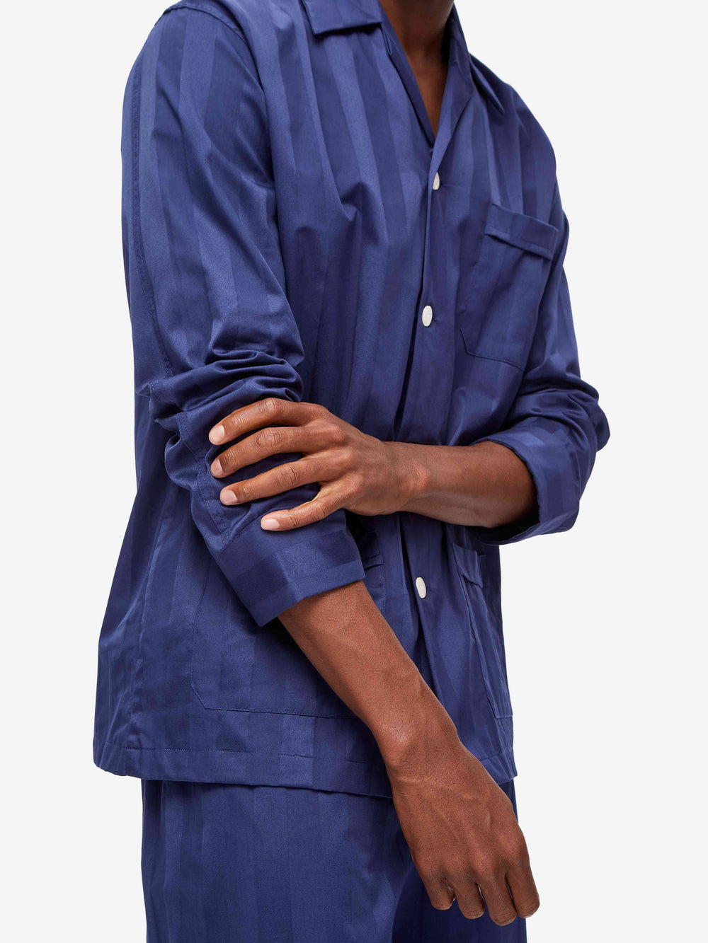Mens Lingfield Pyjamas Pure Cotton Navy | Derek Rose | Derek Rose