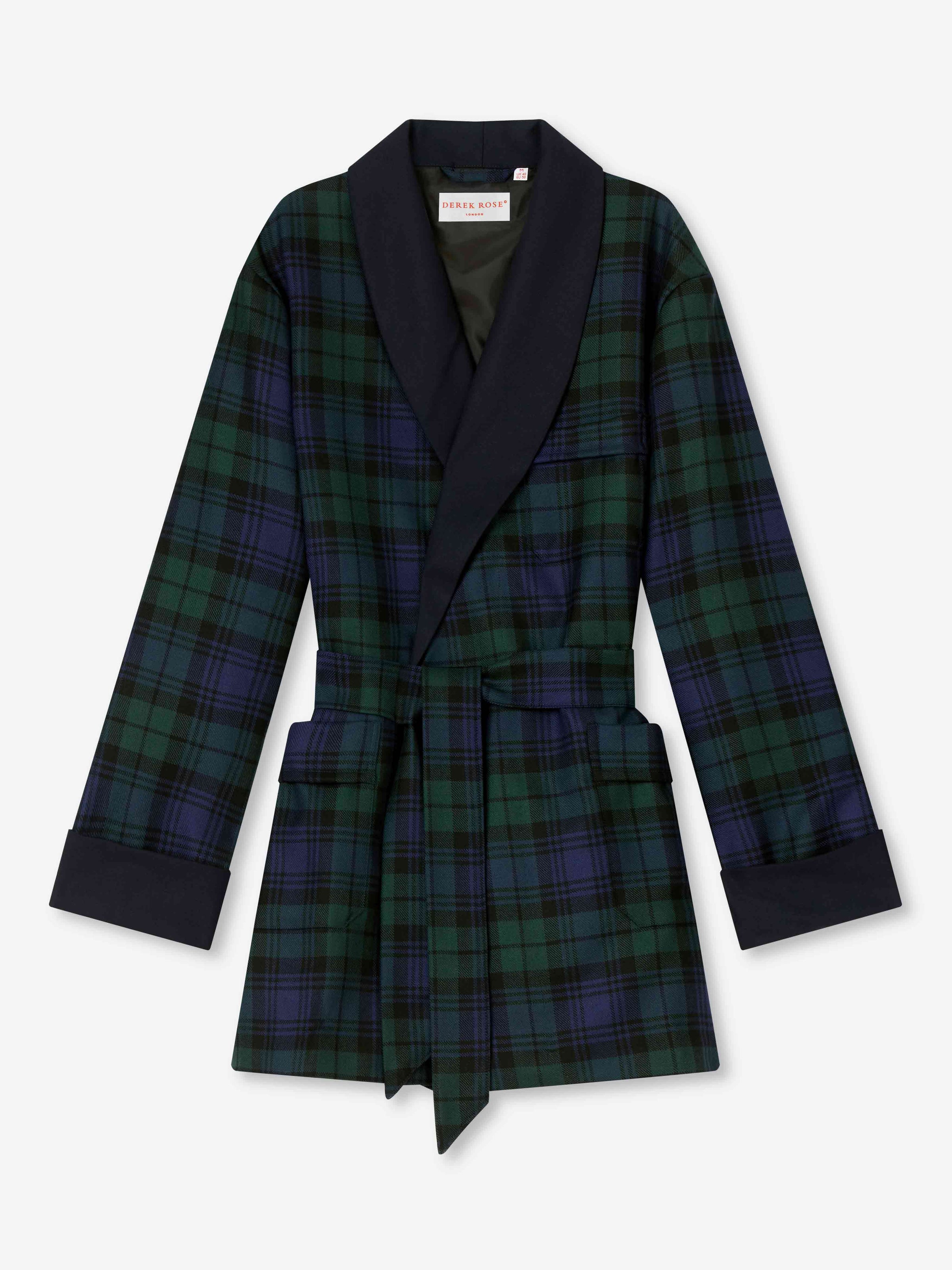 Men's Smoking Jacket Tartan Black Watch. Modern, Relaxed fit.
