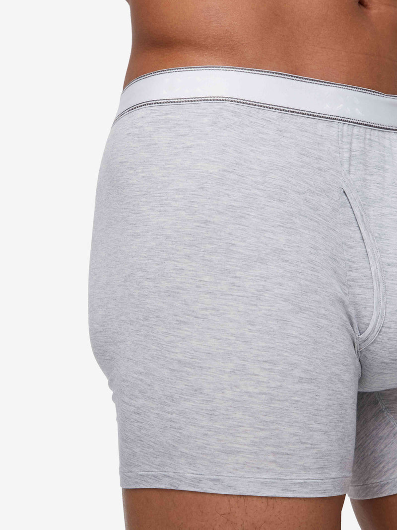 Silver Micro Modal Soft Stretch Trunks | Derek Rose